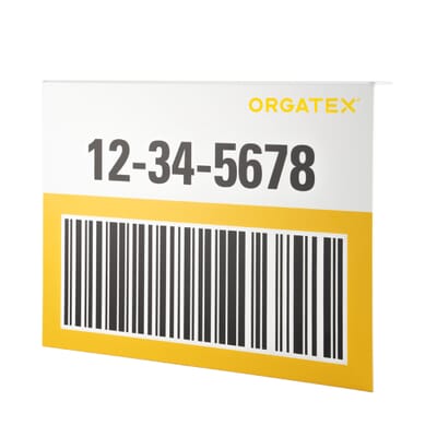 Blocklagerschild; Blocklagerschild abgewinkelt, individuell | Orgatex