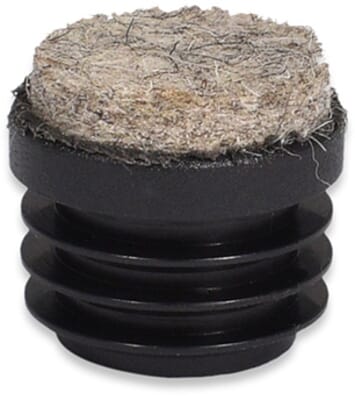 Lamellar plugs round 18x1,5-2, PE, black, felt | emico