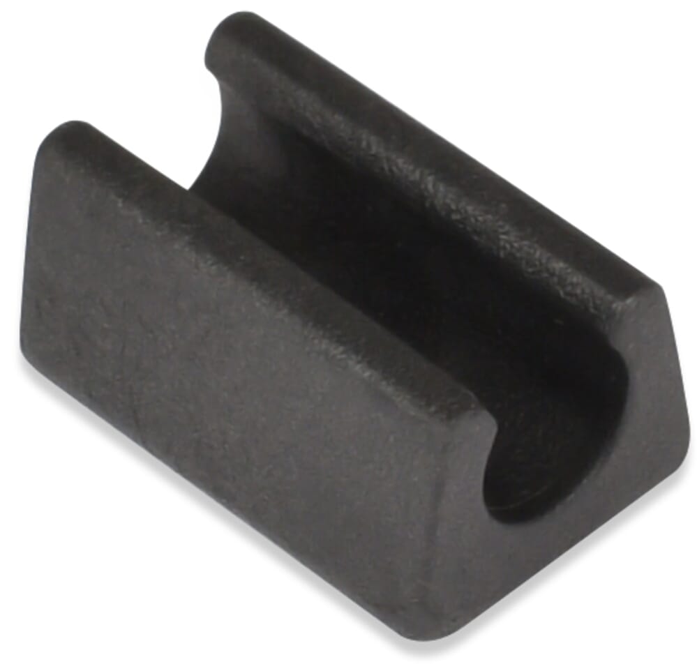 Klemmschalengleiter 8, PE, schwarz | emico