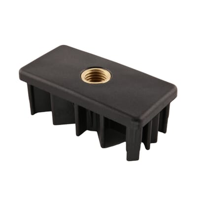 Gewindestopfen 30x60x2,5 M8, PA 6, schwarz | emico