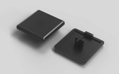 Abdeckkappe ESD, 40 x 40 mm, Nut 10 | Syskomp
